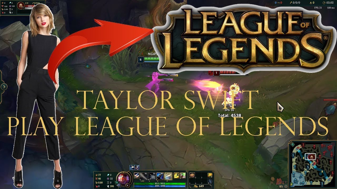 Taylor Swift Play league of legends - YouTube