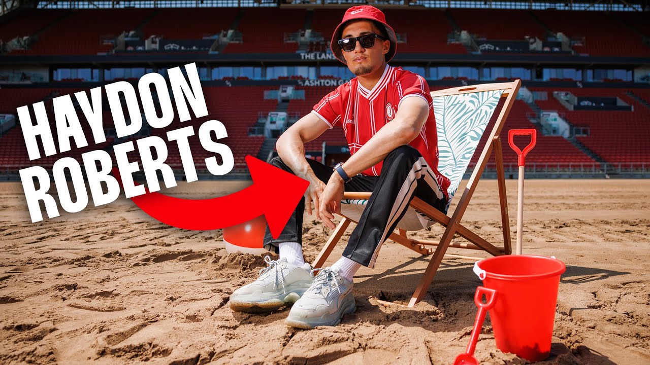 We turned our stadium to a beach for a new signing! 🏖 Haydon Roberts ...