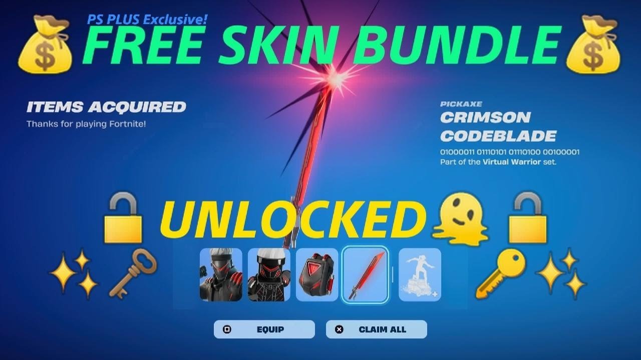 FREE PS PLUS SKIN Bundle Unlocked in Fortnite - YouTube