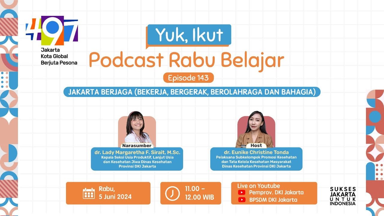 Rabu Belajar Episode 143 : Jakarta BERJAGA (Bekerja, Bergerak ...