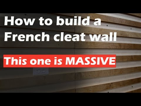 How to build a French cleat wall - this one is massive - YouTube