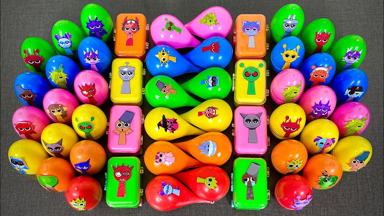 ASMR Slime Unboxing 🧳 Incredibox Sprunki Oren Raddy Fun Bot | Clay ...