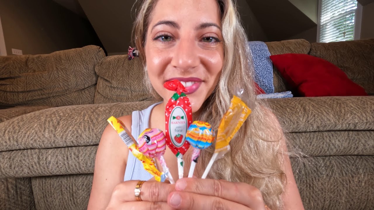 ASMR Lollipop Taste Test 🍭/Mouth Sounds - YouTube