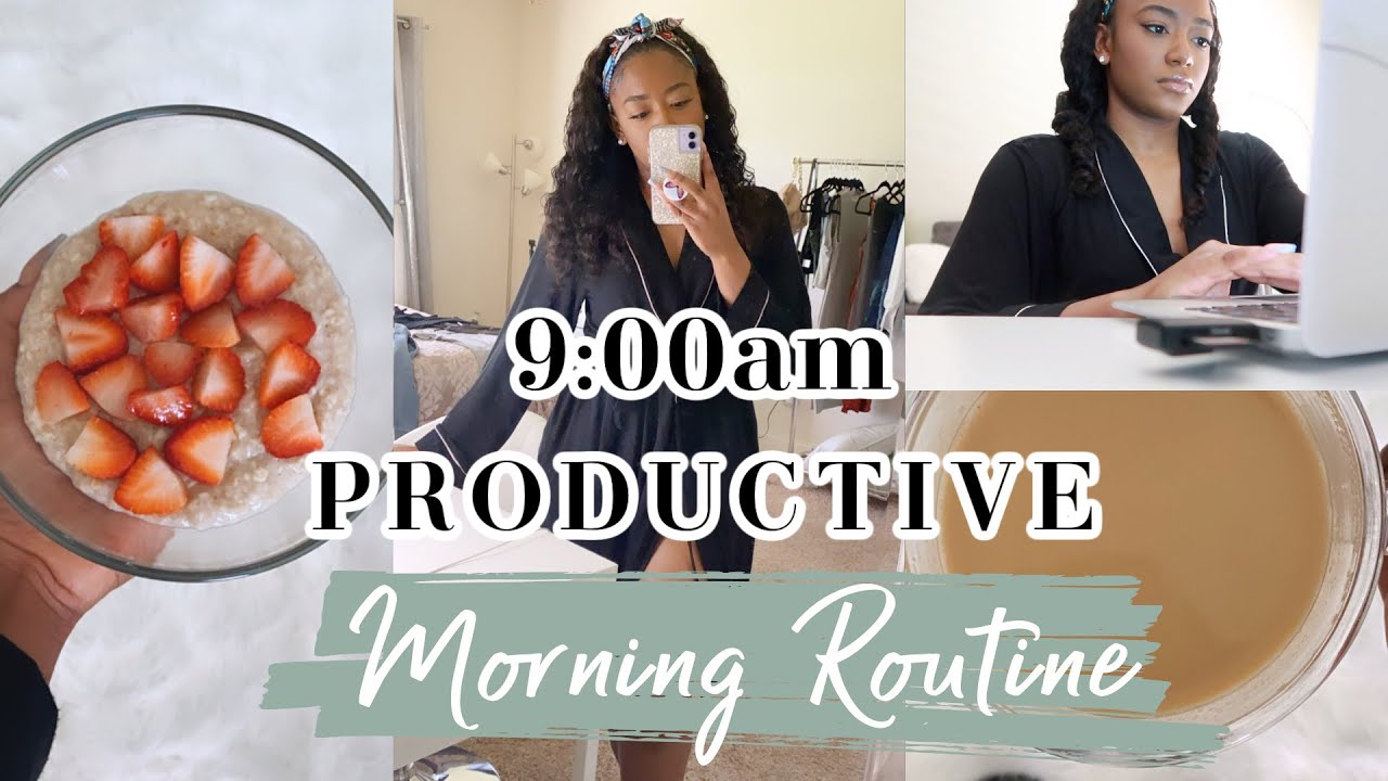MY 9AM PRODUCTIVE MORNING ROUTINE 2021 | RELAXING + HEALTHY MORNING ...