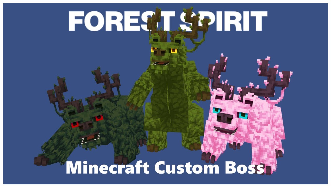 [MythicMobs] Forest Spirit. Custom Minecraft boss! - YouTube