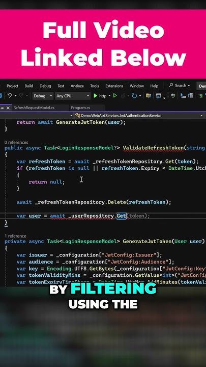 You Won't Believe How EASY Refresh Tokens Are in ASP.NET Core - YouTube