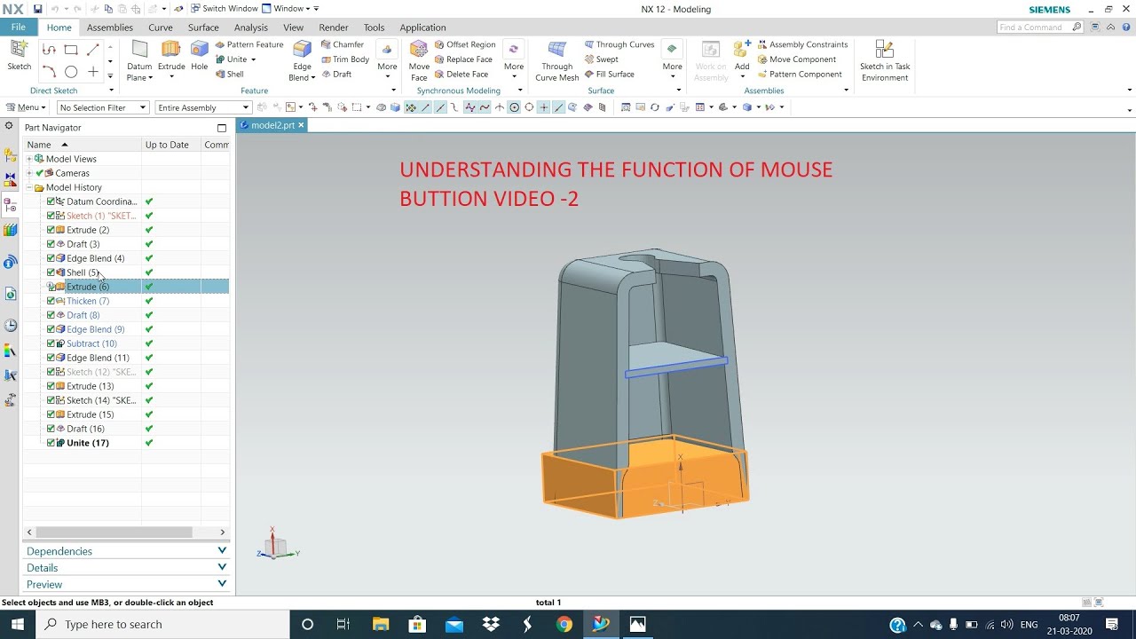 THE FUNCTIONS OF MOUSE BUTTONS IN UG NX 12 0 YouTube THE FUNCTIONS OF MOUSE BUTTONS IN UG NX 12 0 YouTube