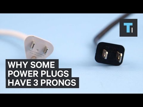 Why some power plugs have 3 prongs instead of 2