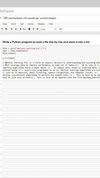 2.94 Write a python program to read a file line by line and store it into a list? # ...