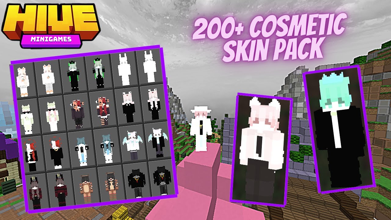 𝗖𝗼𝘀𝗺𝗲𝘁𝗶𝗰𝘀 𝗣𝗮𝗰𝗸 | 4D skins working on HIVE 2023, 200+ cosmetics (1.20 ...