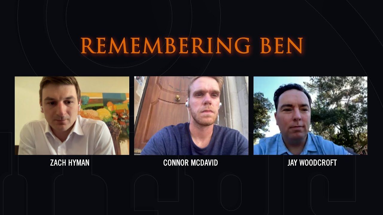 McDavid, Hyman & Woodcroft pay tribute to Ben Stelter - YouTube