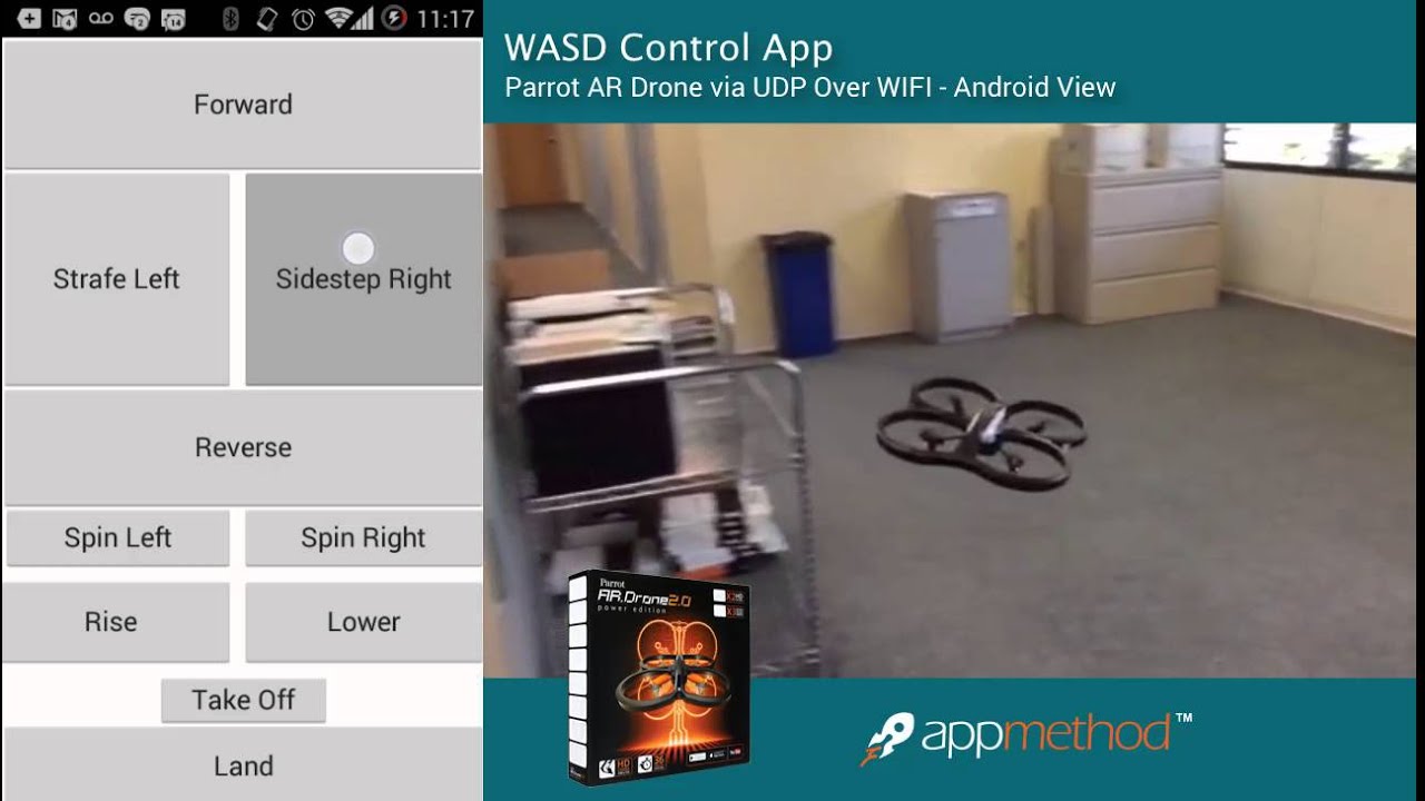 WASD Control App - Parrot AR Drone - Android View - Built With ...