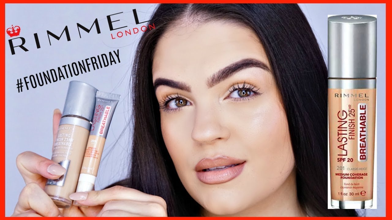 NEW Rimmel Lasting Finish 25HR Breathable Foundation REVIEW - YouTube