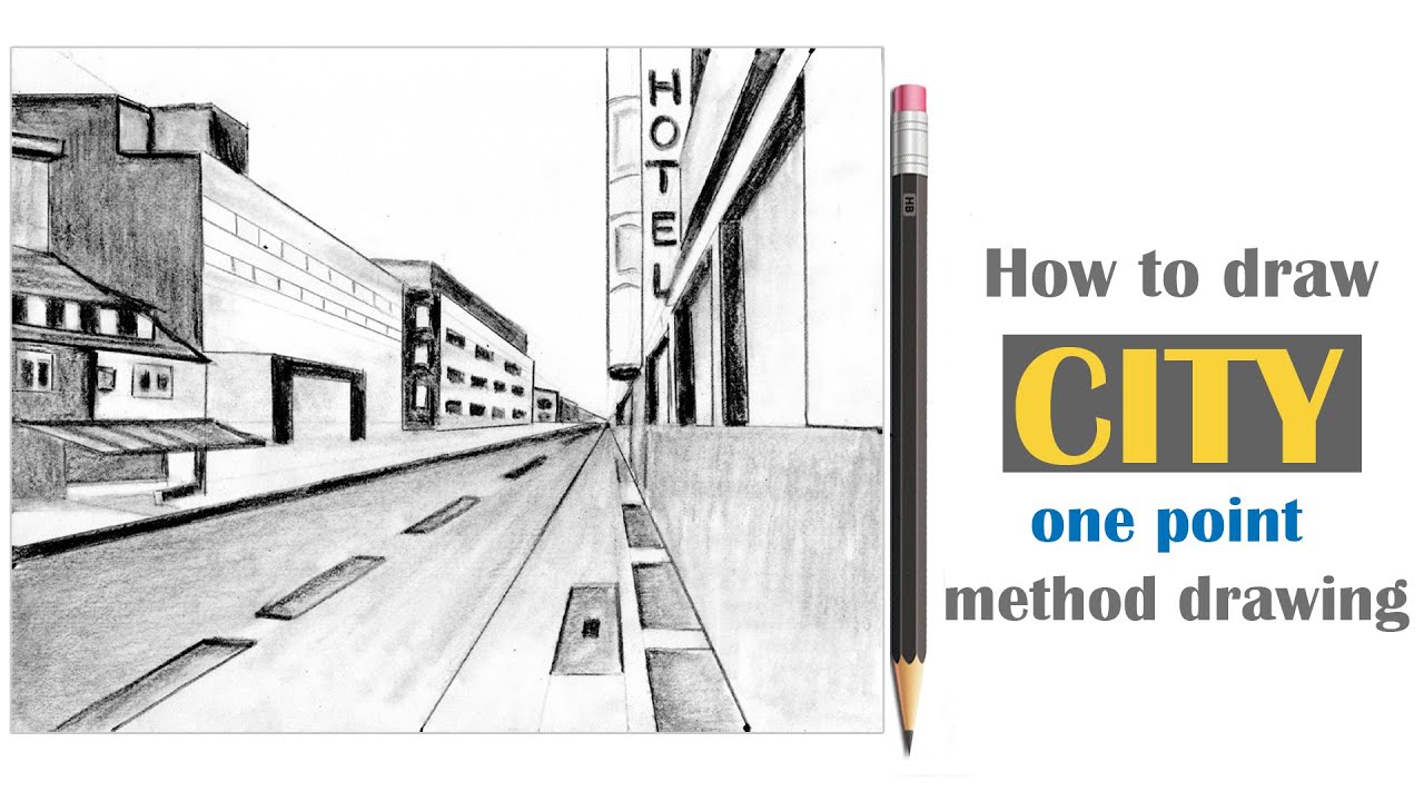 Online classes: How to Draw a Street View in One Point Perspective Easy ...