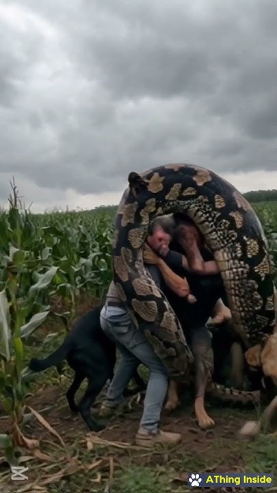 The python was killed by my dogs - YouTube