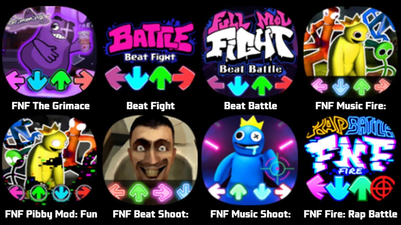 FNF Grimace Shake, Beat Battle, Beat Fight, Raptime Battle, FNF Pibby ...