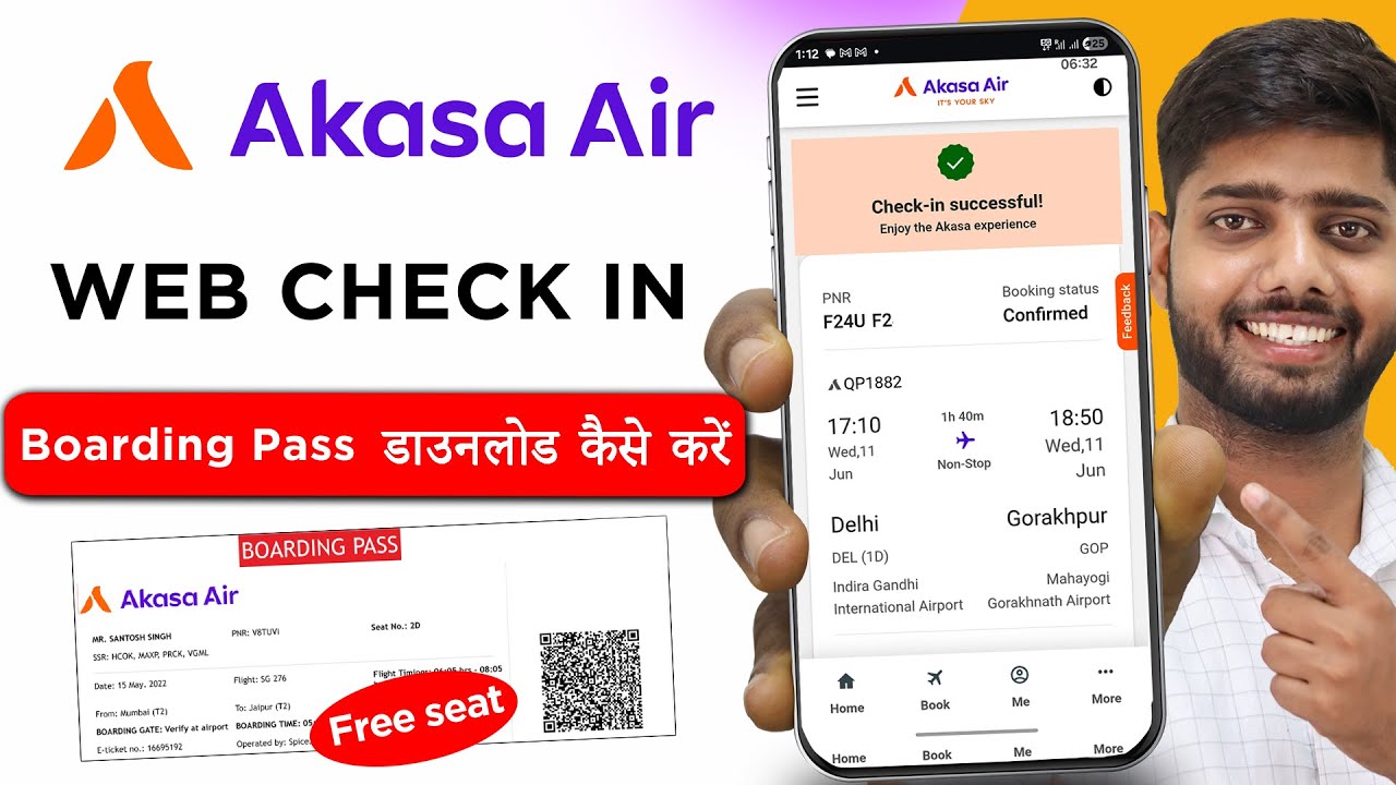 Akasa Air Web Check In Kaise Kare || akasa web check in || how to do ...