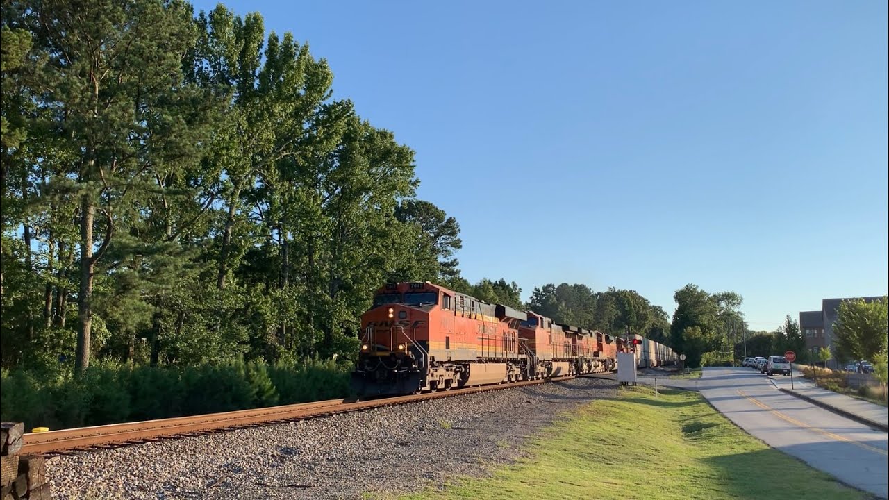 BNSF 7447 Leads NS 240 Thru Norcross, GA 7/31/2023 - YouTube