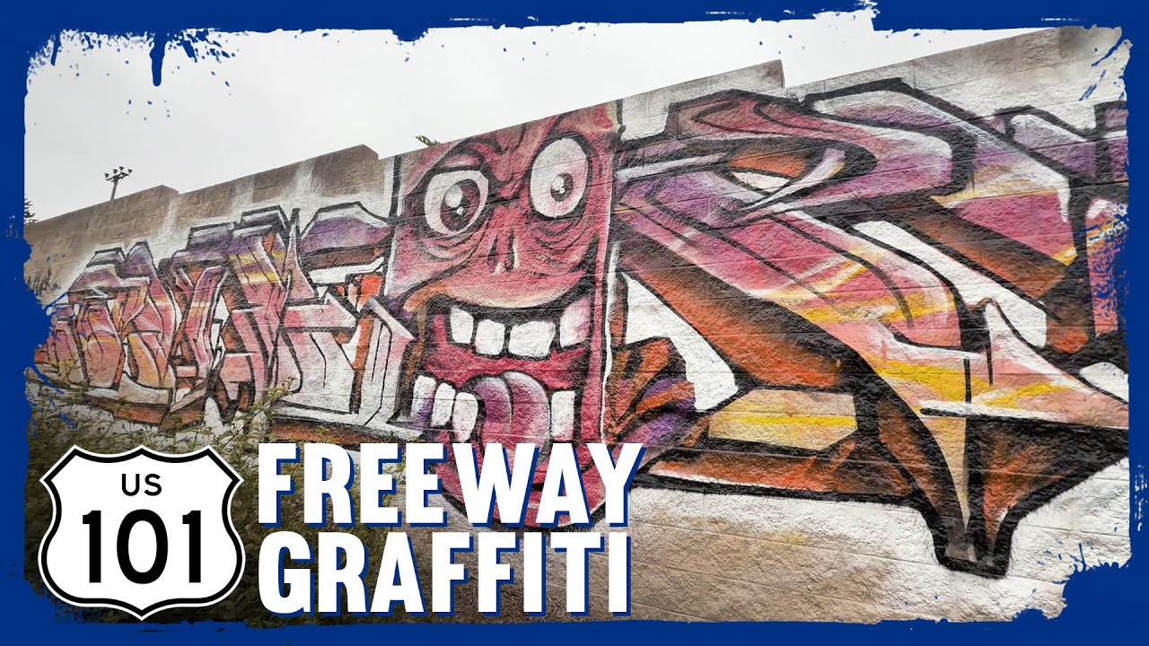 L.A. FREEWAYS GETTING CRUSHED - Graffiti Paradise on the 101 in Los ...
