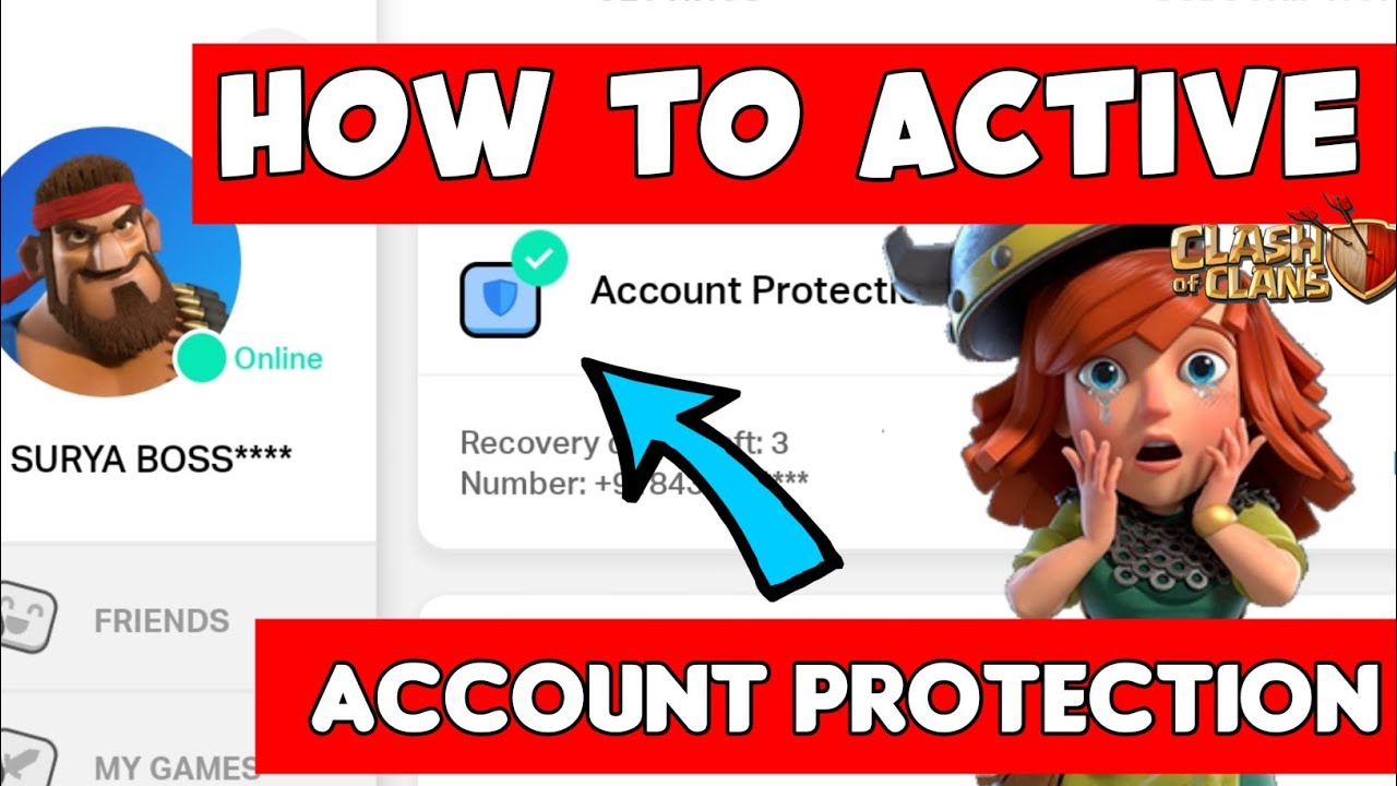 How To Active Account Protection System || Clash of clans new update ...