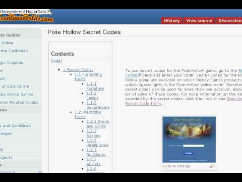 pixie hollow - how to get secret codes - YouTube