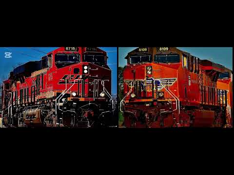 UP GEVO vs BNSF GEVO #UP #BNSF #ES44AC #ES44C4 #trains - YouTube