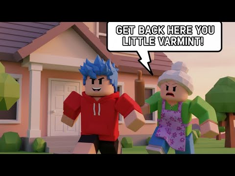 Epic escape from my grandma in roblox..Grumpy Gran scary obby - YouTube