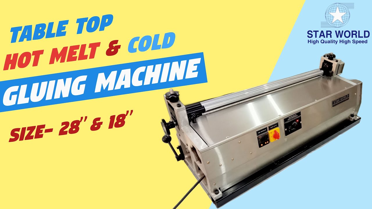 GLUING MACHINE | Hot Melt Gluing Machine | Table Top Paper Gluing ...