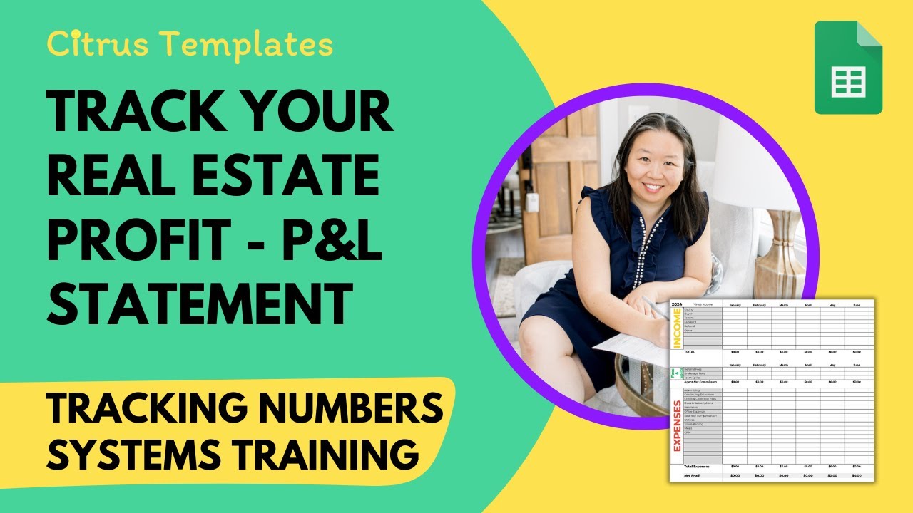 Track Your Real Estate Profit Each Month | Real Estate Agent P&L ...