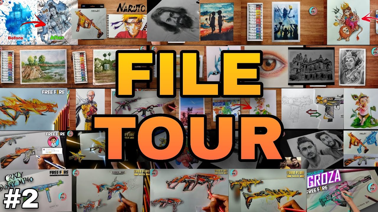 My all drawings | FILE TOUR - 2 #kornikboy - YouTube