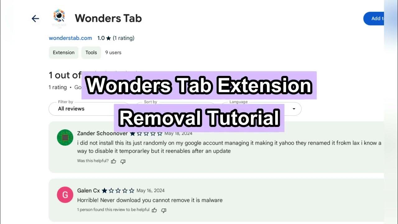 Wonders Tab Extension causes Yahoo Redirect | How to Remove Wonders Tab Extension? - YouTube