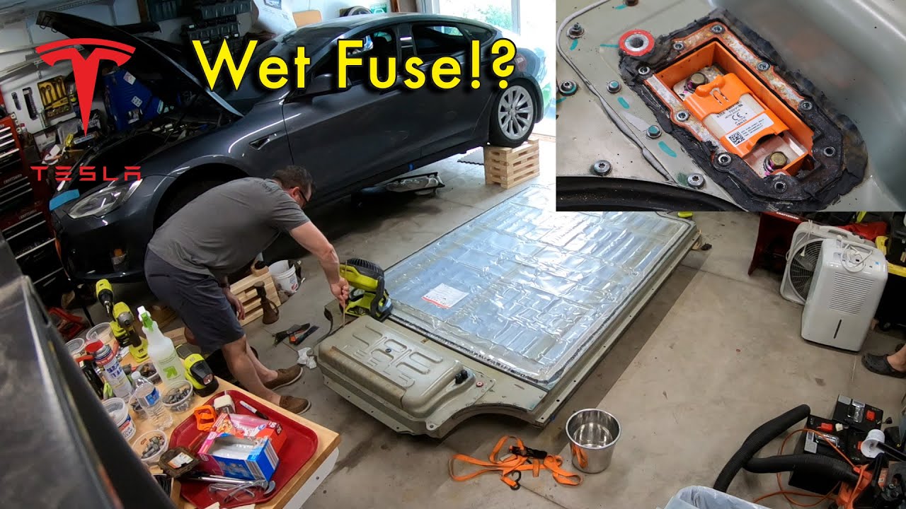 WET FUSE!?! | 2013 Tesla Model S Repair - YouTube