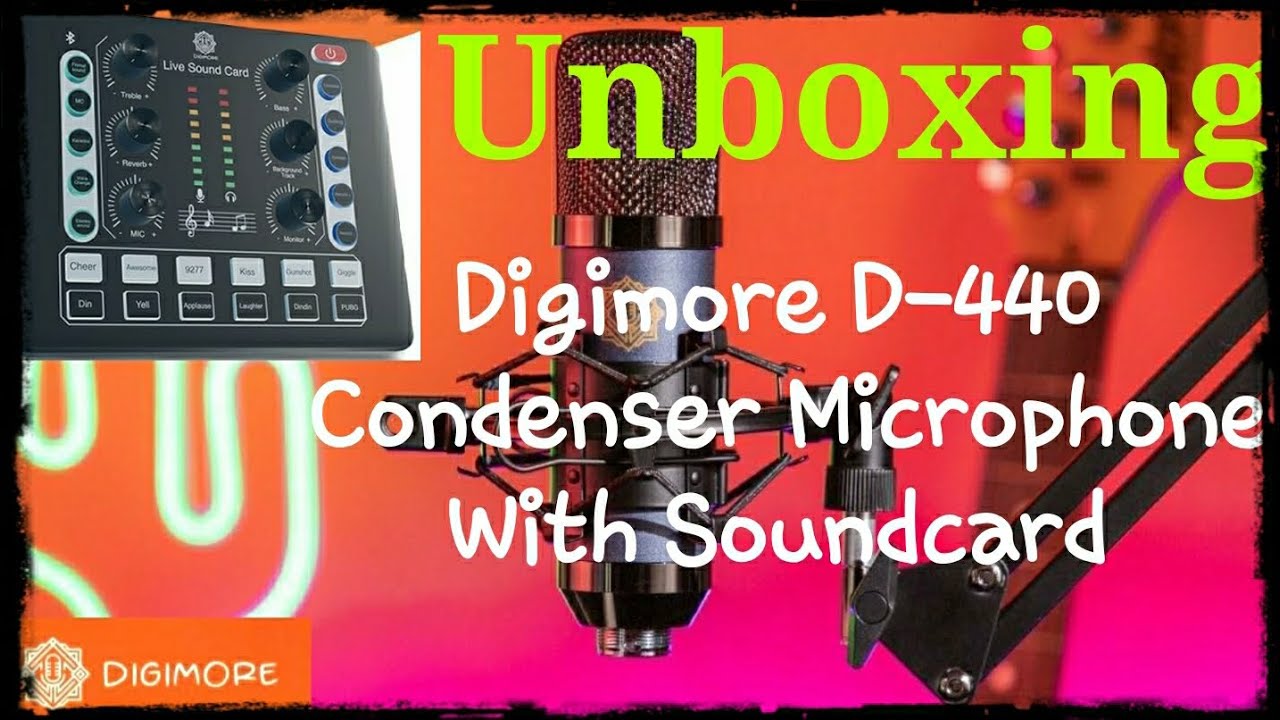 Digimore Condenser Microphone with soundcard - YouTube