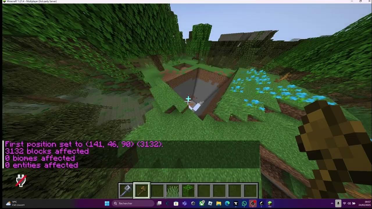 comment utiliser la hache modé sur minecraft - YouTube