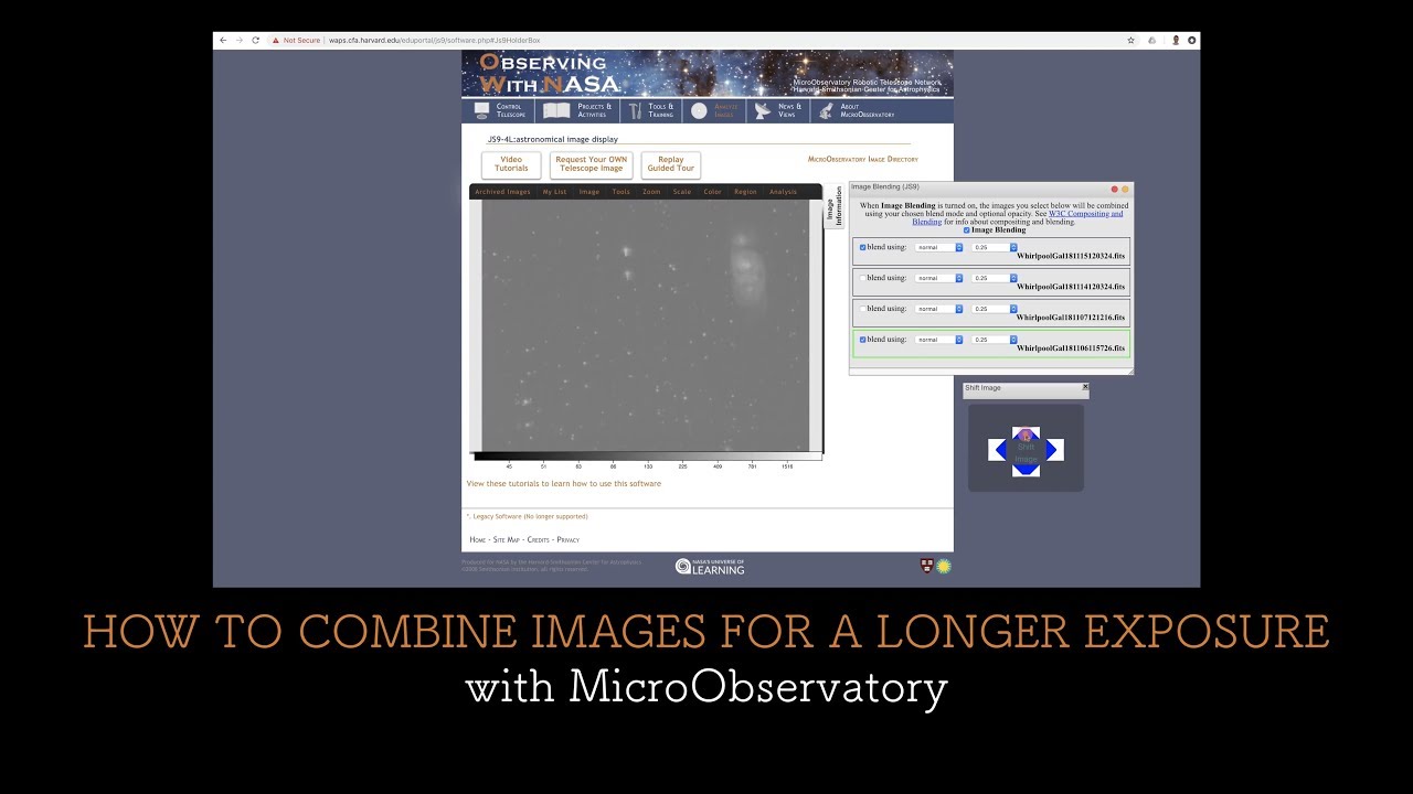 MicroObservatory | How to Combine Images for a Longer Exposure - YouTube