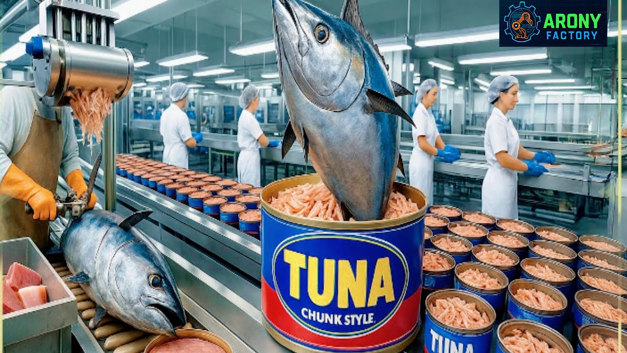 Inside MASSIVE Canned Tuna Factory: Process of Billions of Cans of Tuna ...