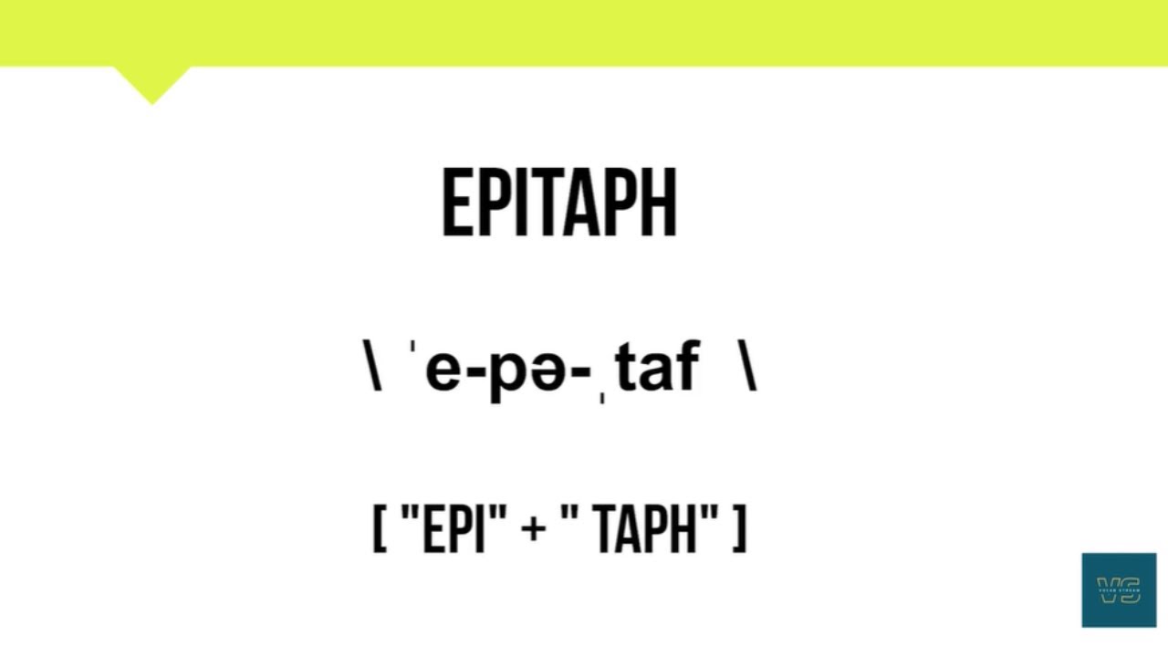 How To Pronounce epitaph | Meaning | Pronunciation - YouTube