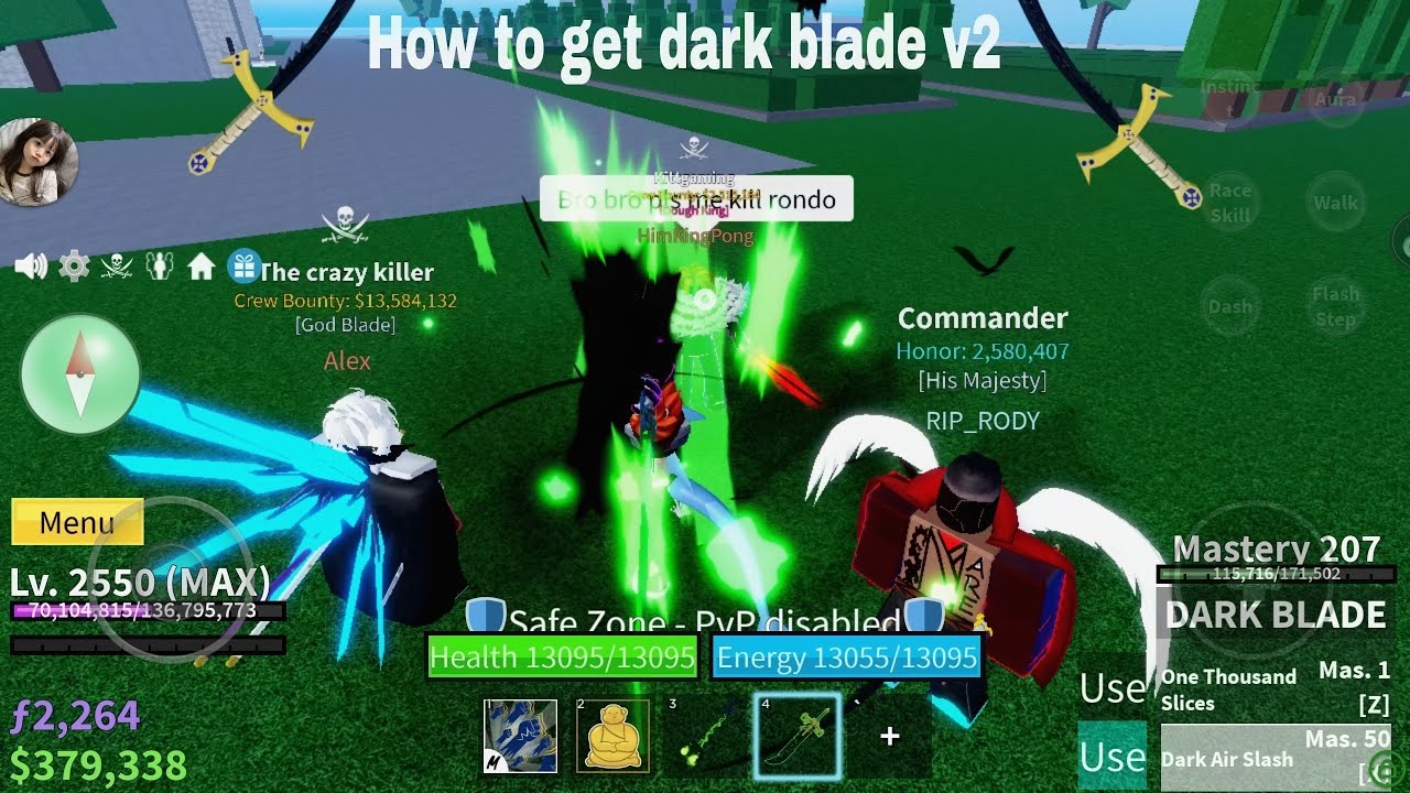 Roblox /How to get dark blade v2 in blox fruit..... 🧐 - YouTube