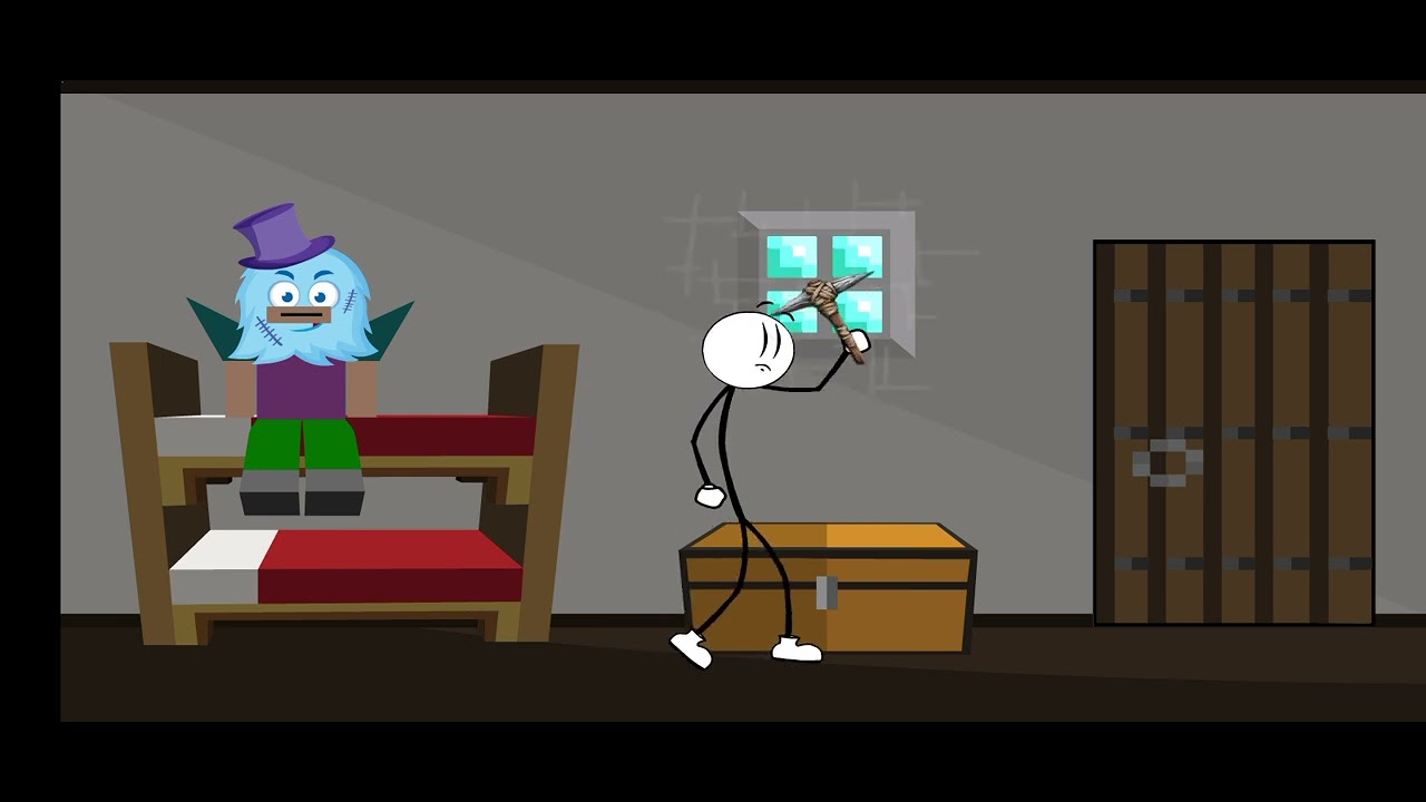 Stickman comes in Minecraft stickman part#9 gameplay 😃 - YouTube