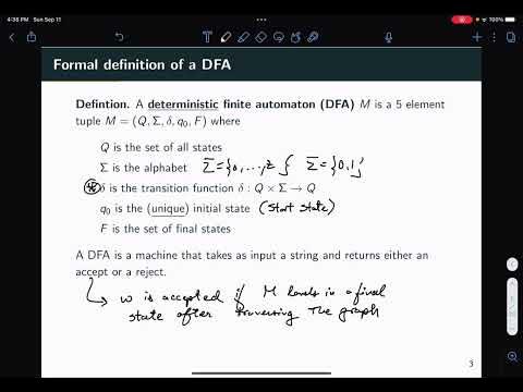 DFAs - Definition - YouTube