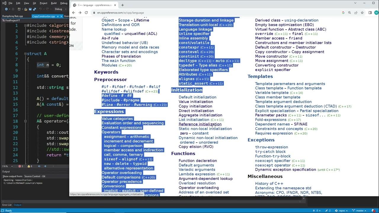 C++ Beginner Tutorial - Basics - #289 - C++ Language Constructs - YouTube