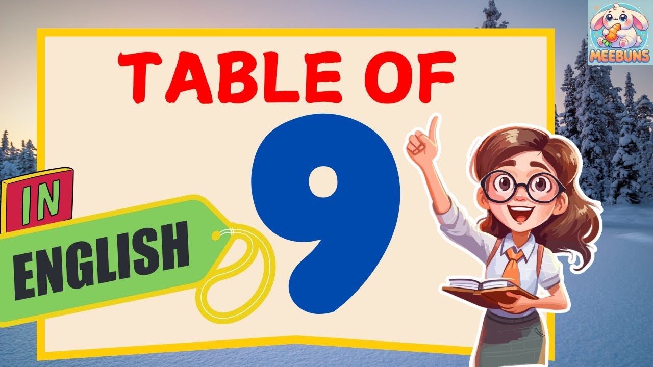 Table of 9 in English | Multiplication Table of 9 | Educational Rhymes ...