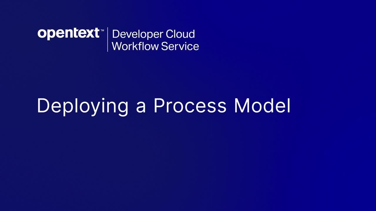 Workflow - Deploying a Process Model - YouTube