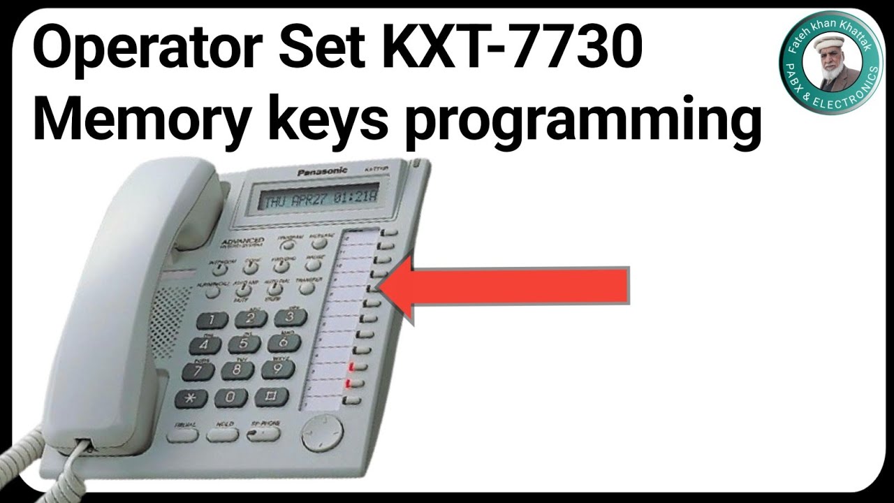 KX-T7730 | Operater Console | keys programming - YouTube