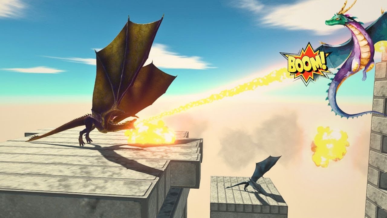 Battle Royale Of Dragon ARBS - ANIMAL REVOLT BATTLE SIMULATOR - YouTube