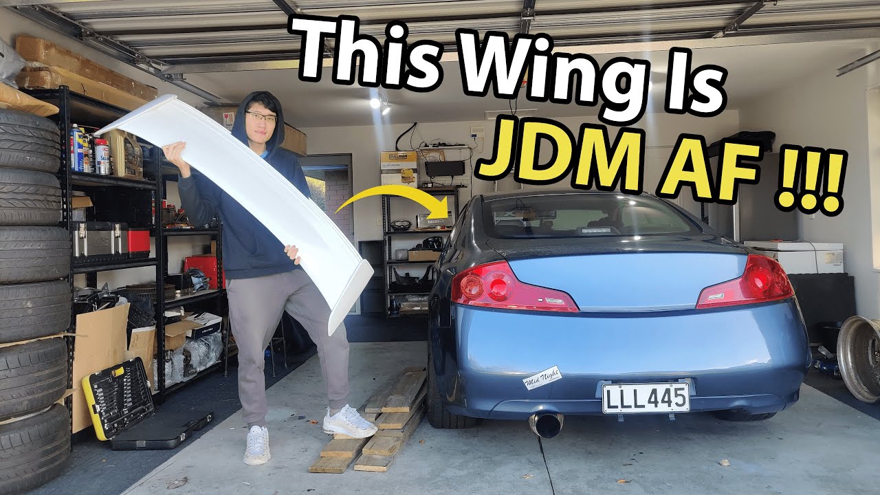 G35 gets Genuine NISMO wing (better than duck bill) !! - YouTube
