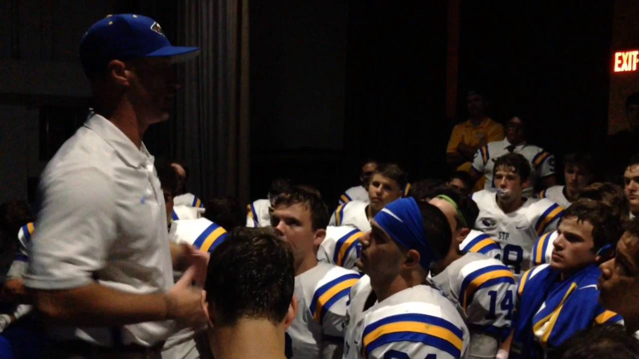 St. Peter's football coach gives pep talk - YouTube