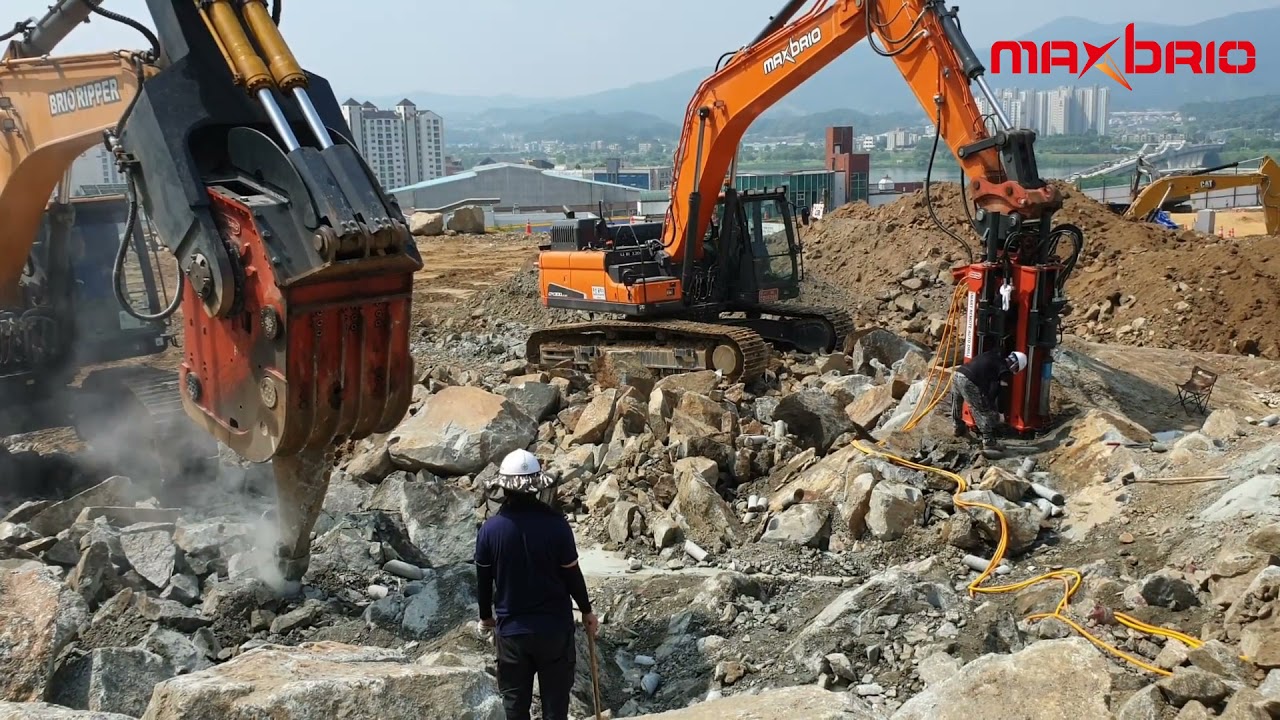 MAXBRIO RIPPER BR75 | THE MASTER OF VIBRO RIPPER with HYUNDAI EXCAVATOR ...