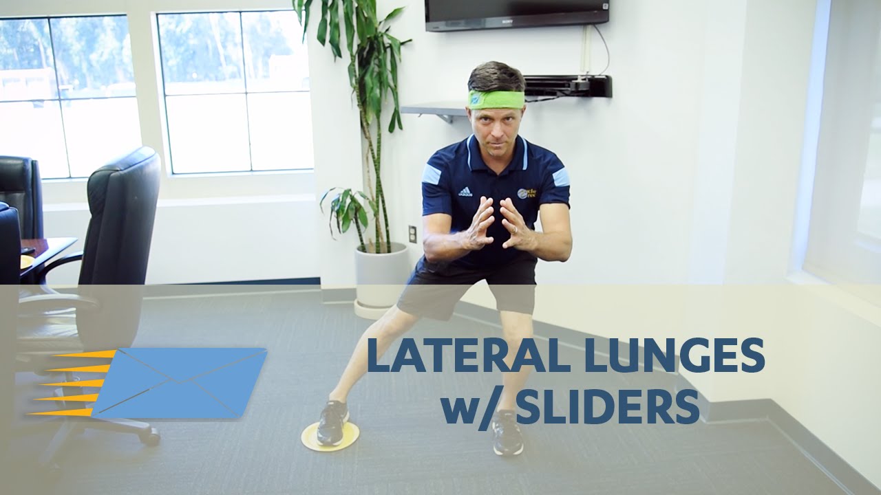 Lateral Lunges w/ Sliders - YouTube