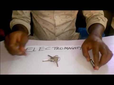 Demonstration of an Electromagnet - YouTube
